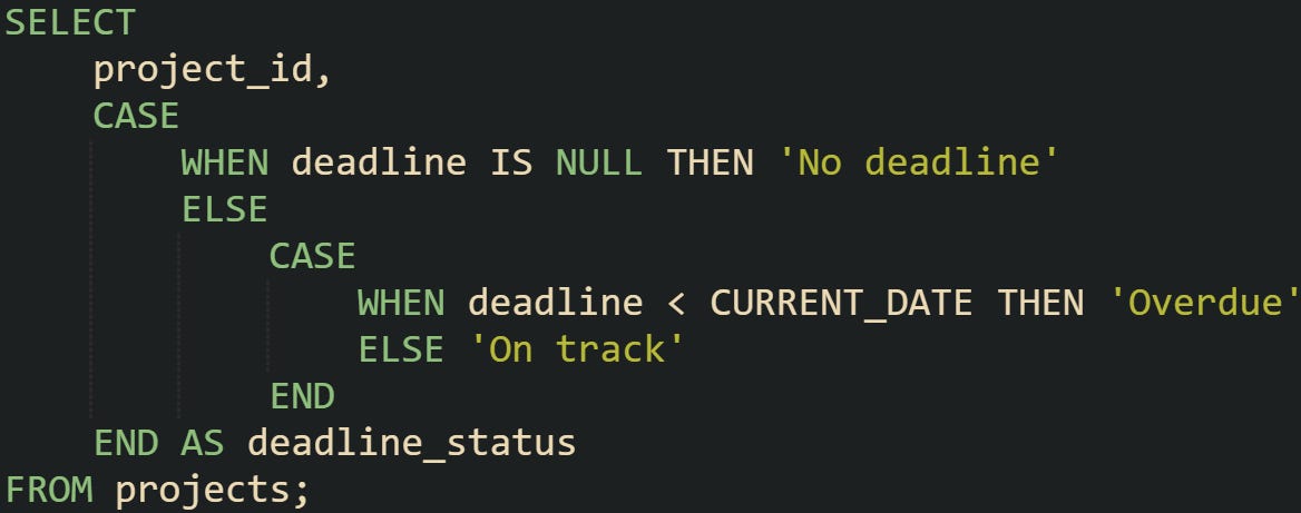 Writing Case Expressions That Handle Nulls Well In Sql