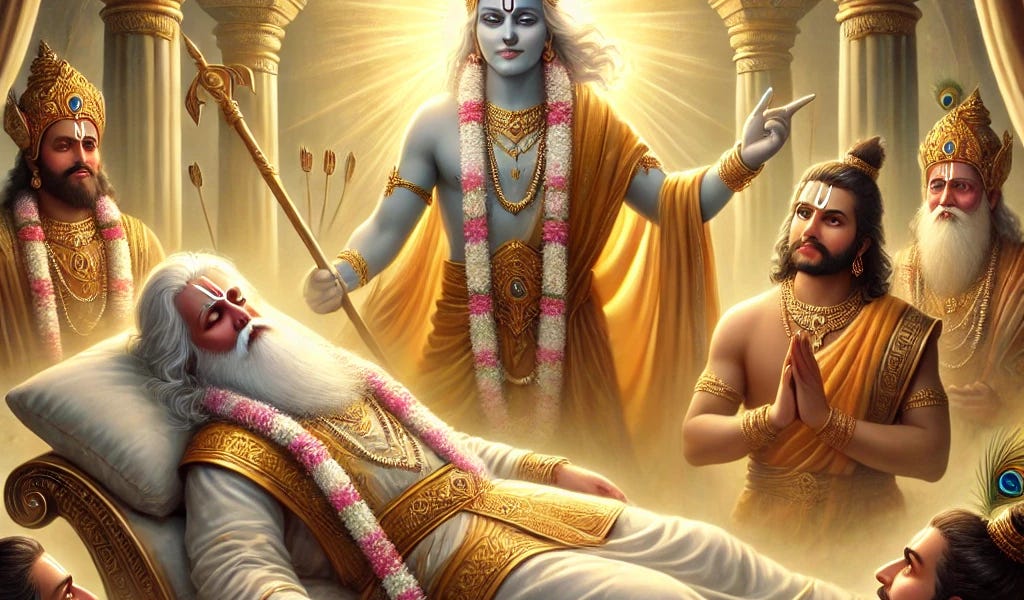 Bhishma’s Final Lesson: Dharma, Devotion, and the Supreme Grace of Krishna