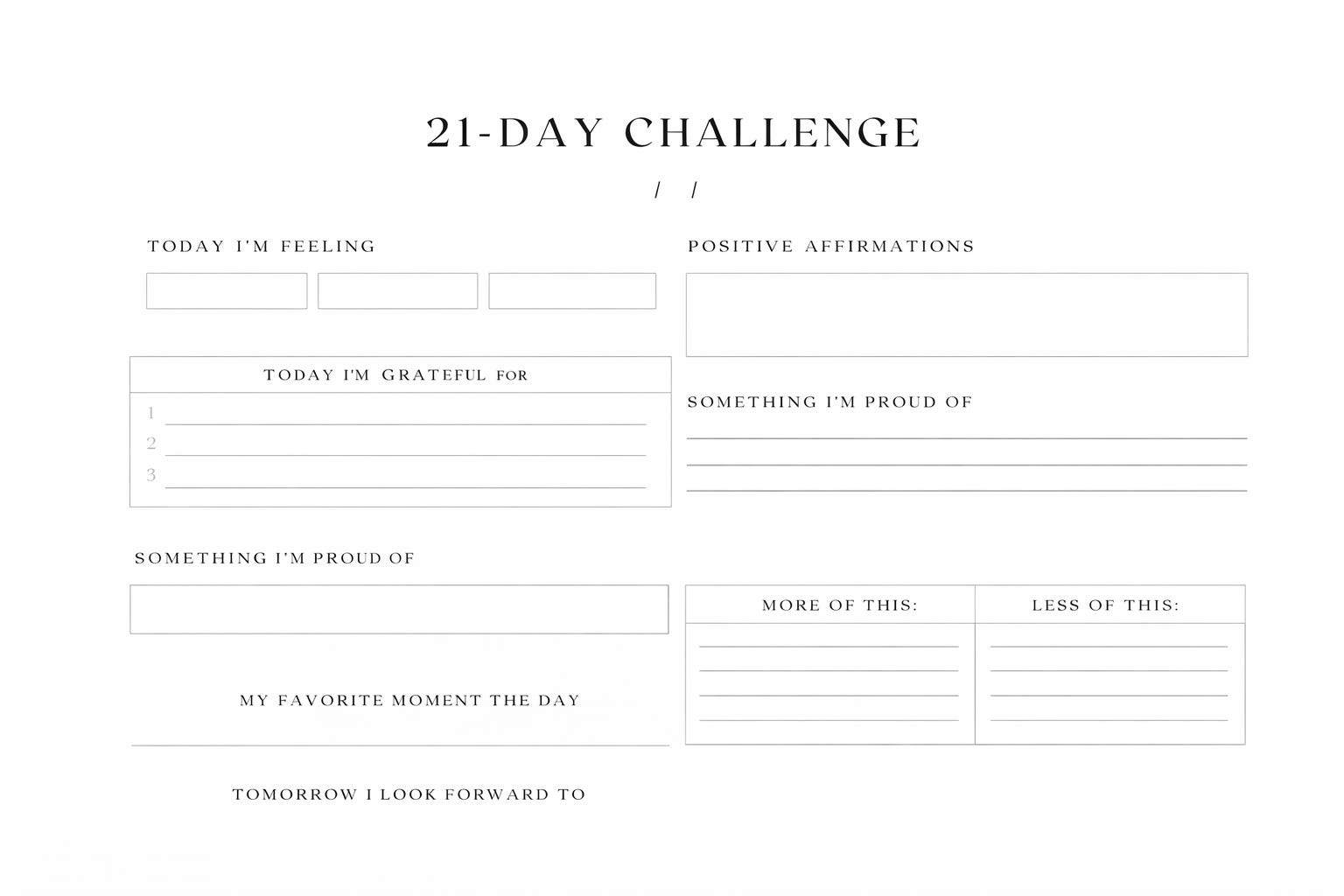 The 21-Day Transformation Journal - Curiosen
