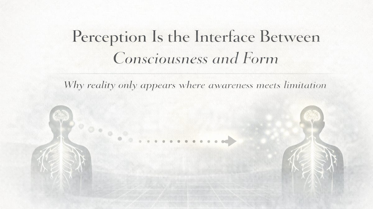 Perception Is the Interface Between Consciousness and Form