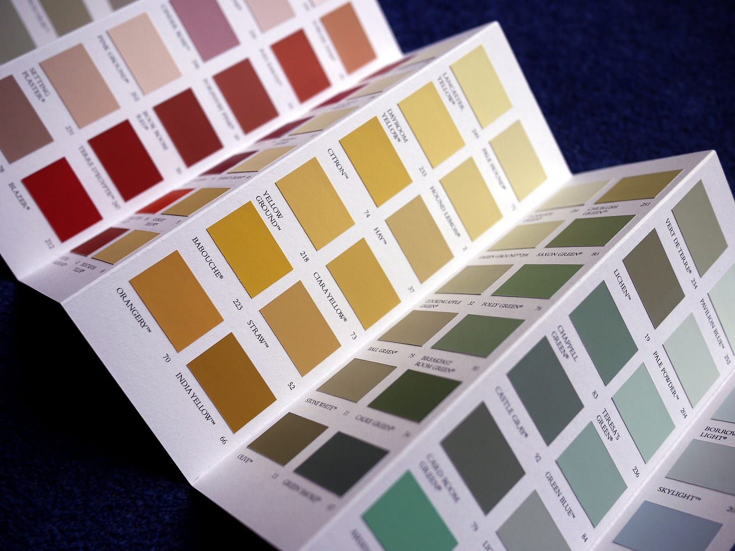 Paint Colors for quilters - by Rachel LaBour
