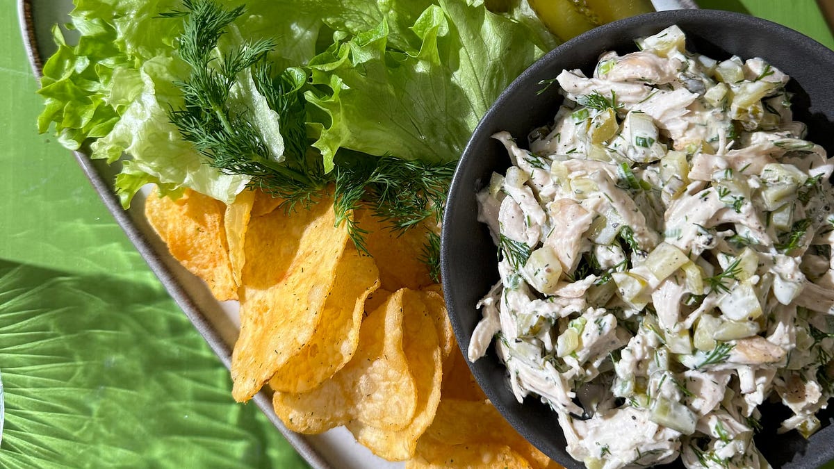 dill pickle chicken salad - by Rachel Halldorson