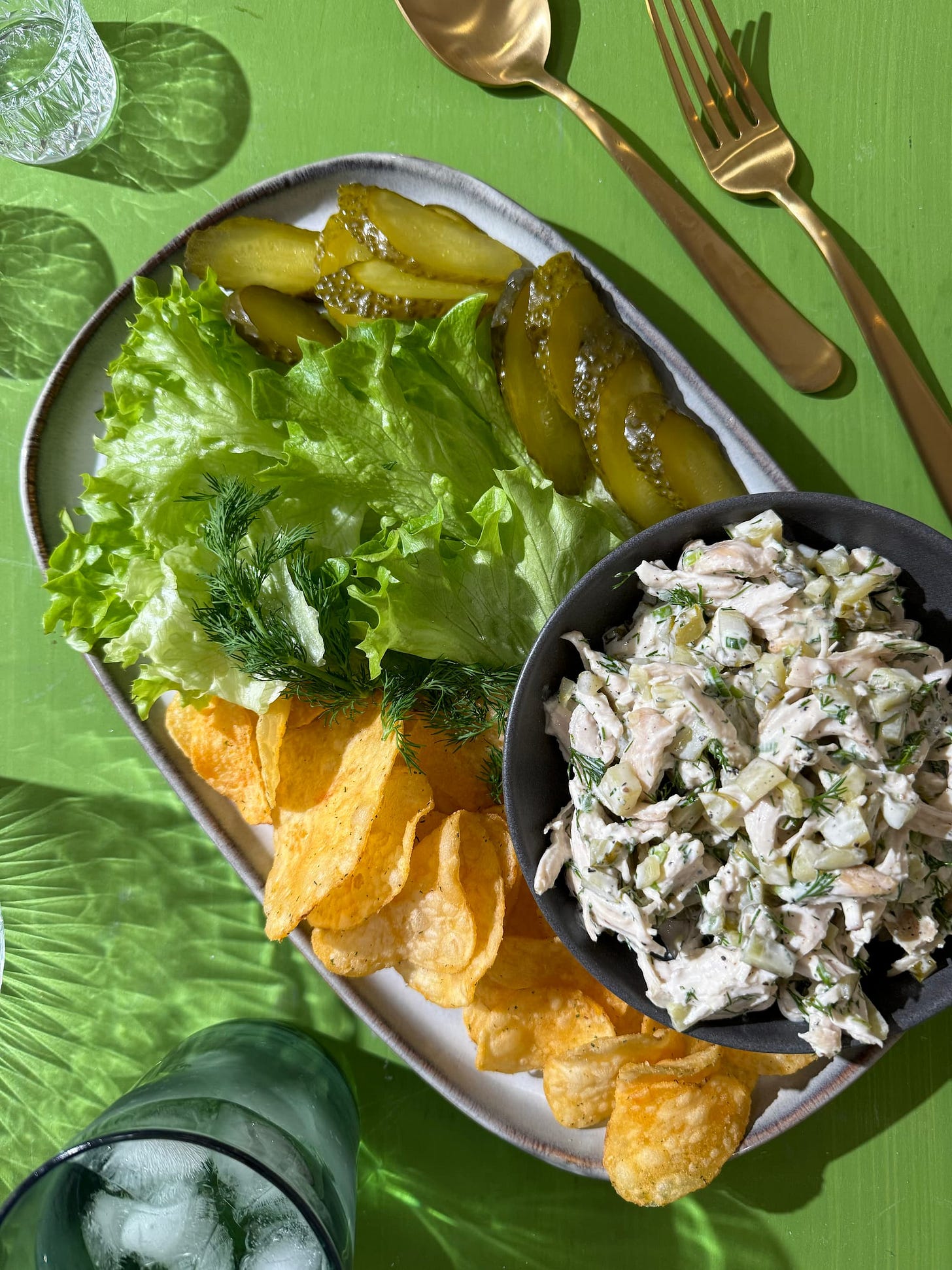 dill pickle chicken salad - by Rachel Halldorson