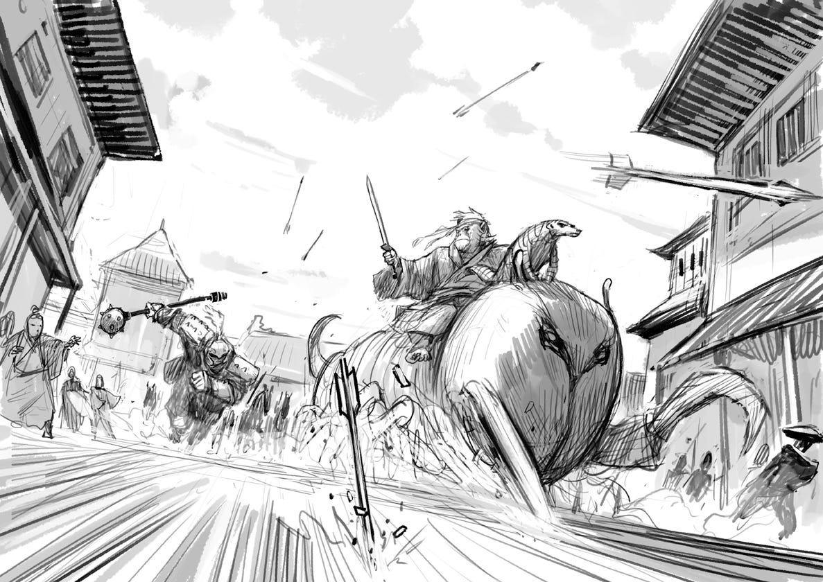 Comics Artopsy #8 - by Niko Henrichon - Exploding Giraffe