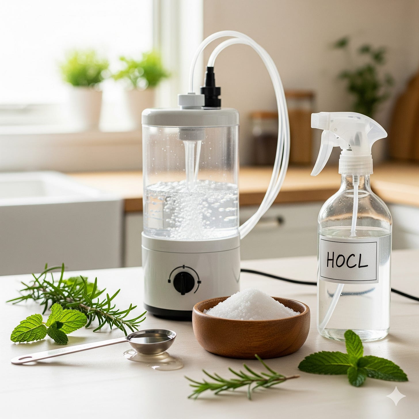 DIY Hypochlorous Acid Cleaning Solution (Household Strength)