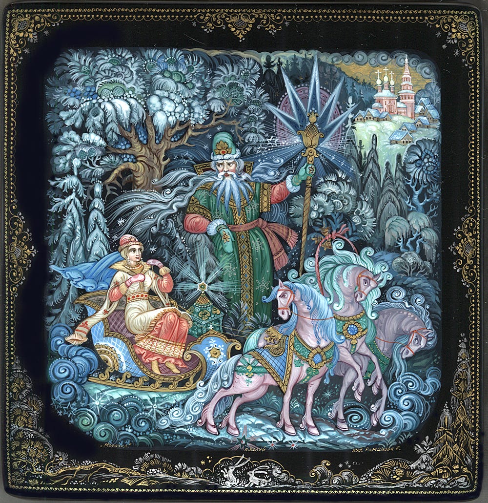 Dedushka Moroz and his skeletons