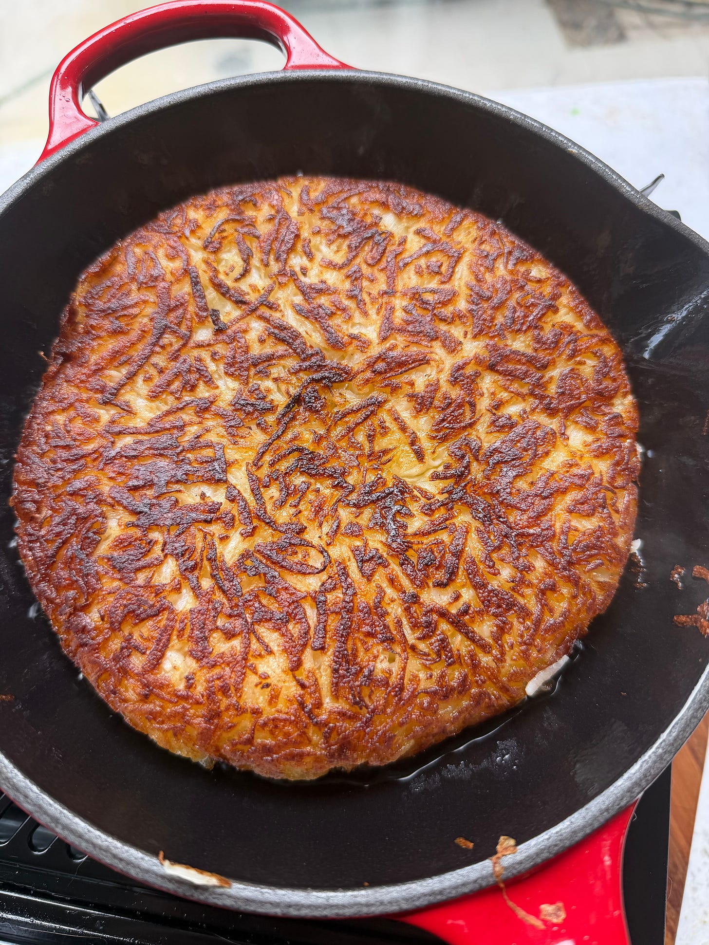 Mini Skillet Potato Rosti With Crème Fraîche And Caviar