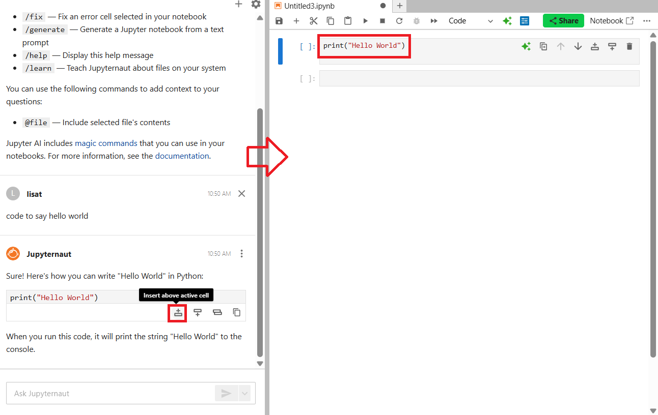 Jupyter AI: Transforming the Notebook into an Intelligent Laboratory
