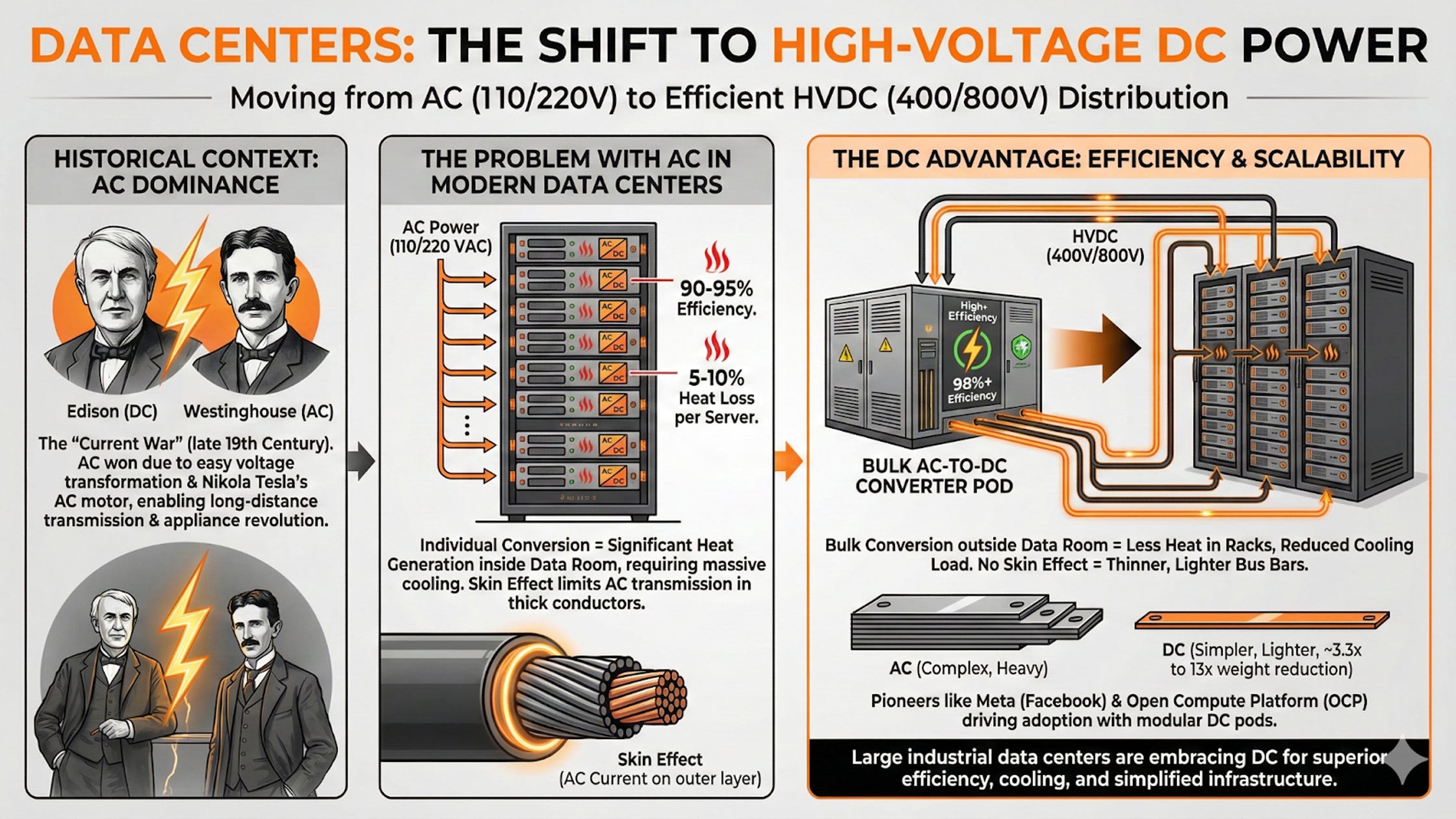 Why Data Centers Are Switching to High-Voltage DC Power