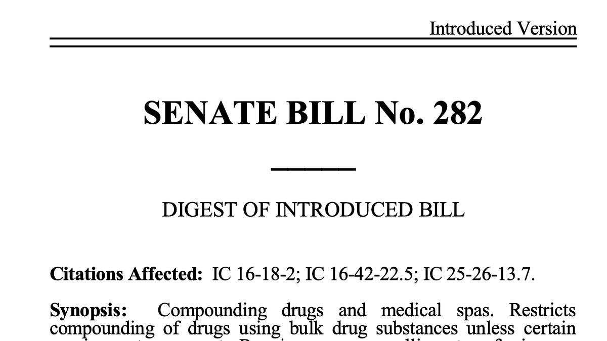 Indiana Senate Bill 282: Compounding, Control, and the Question of ...