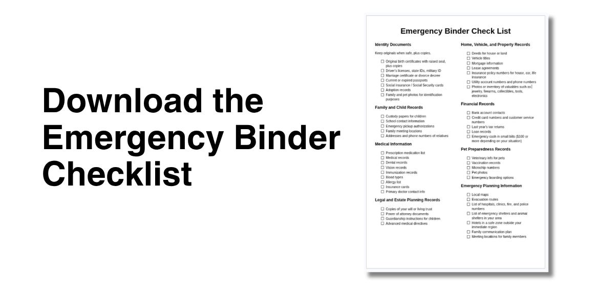 The Grab-and-Go Emergency Binder Every Family Should Build