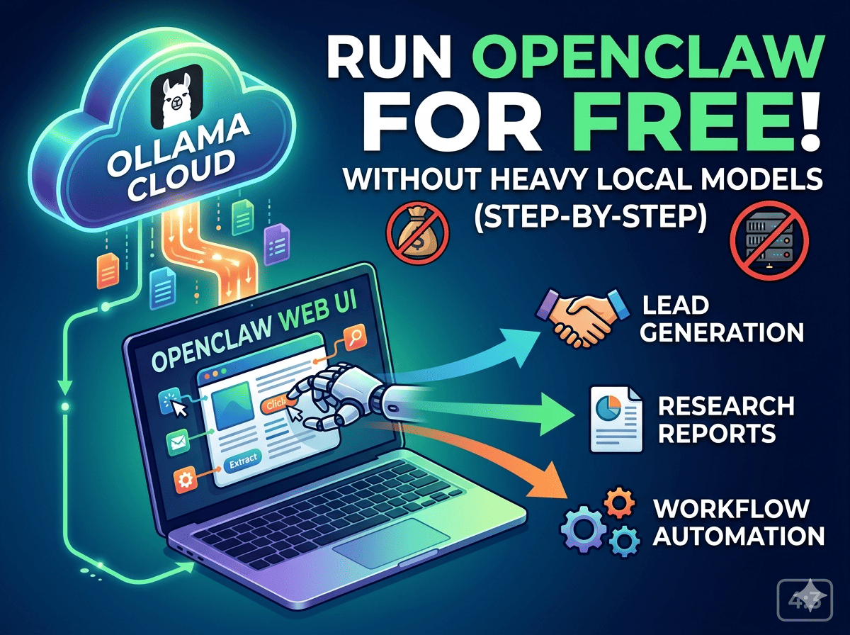 How to Install and Run OpenClaw for Free With Ollama Cloud (Step-by ...