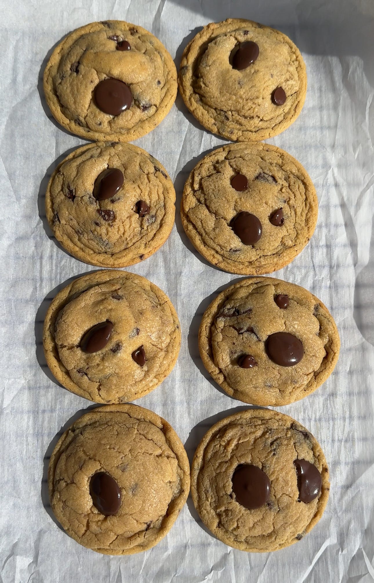 bakery style chocolate chip cookies - by michelle