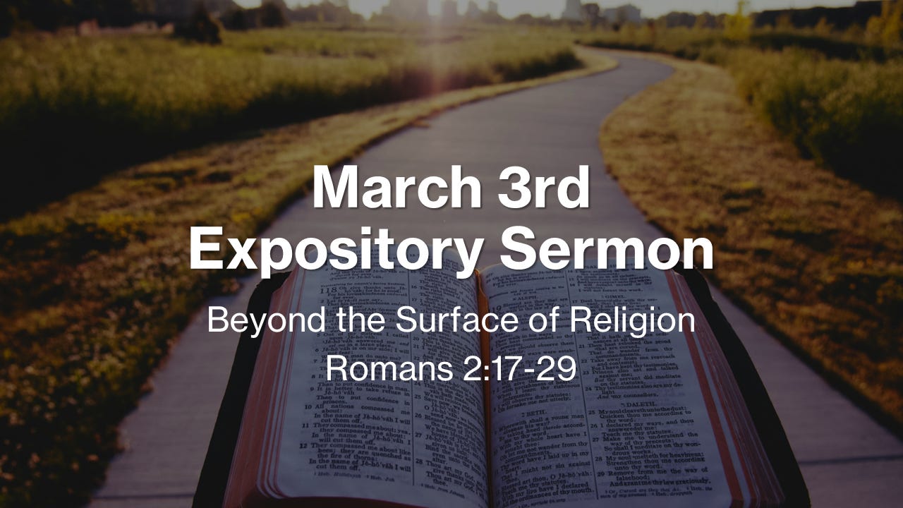 Your March 3rd Expository Sermon - The Expository Pulpit