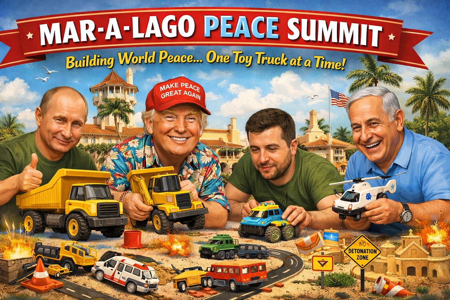 Mar-a-Lago Peace Summit Collapses After Tonka Truck Dispute Over Who ...