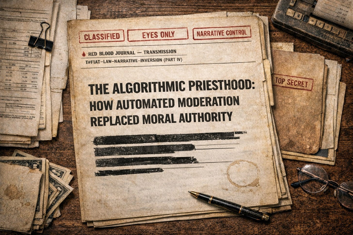🩸The Algorithmic Priesthood — How Automated Moderation Replaced Moral ...