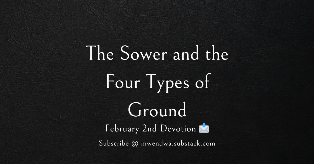 The Sower and the four types of ground