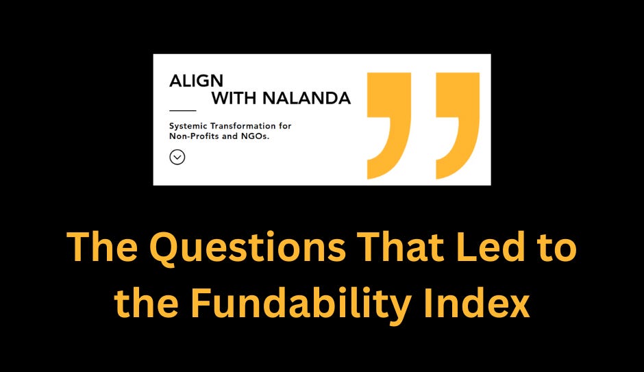 The Questions That Led to the Fundability Index