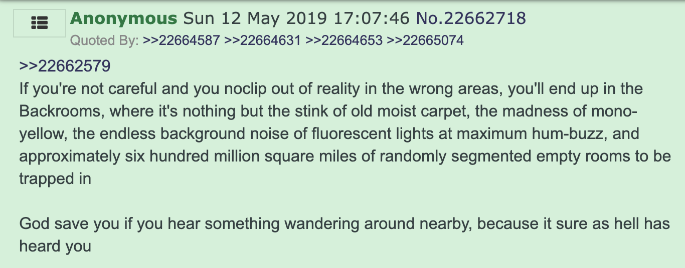 How to Access the Backrooms: Liminal Horror, Async, and Noclipping Reality