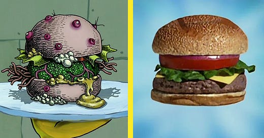 spongebob burger disgusting