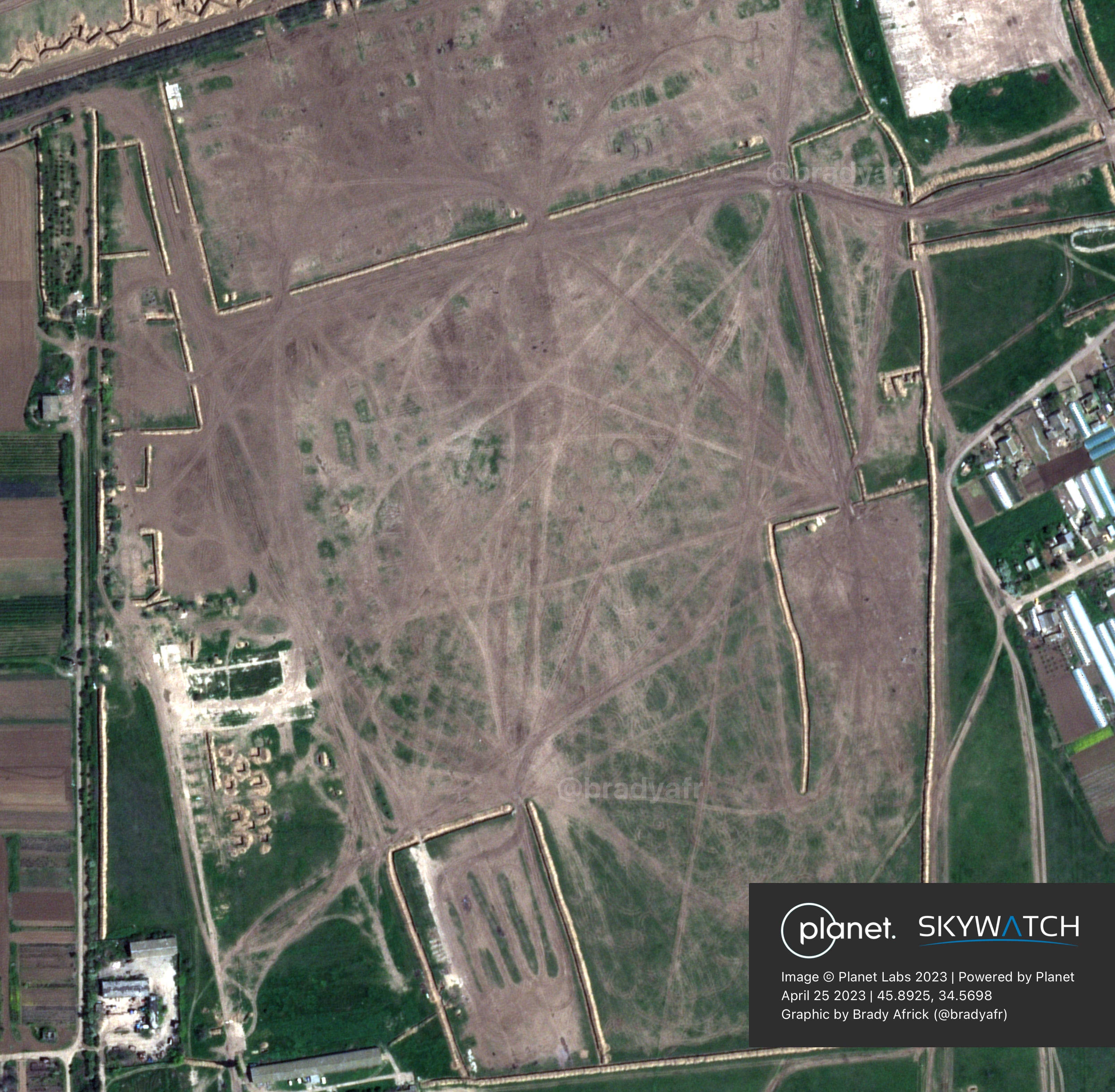 Russian field fortifications in Ukraine