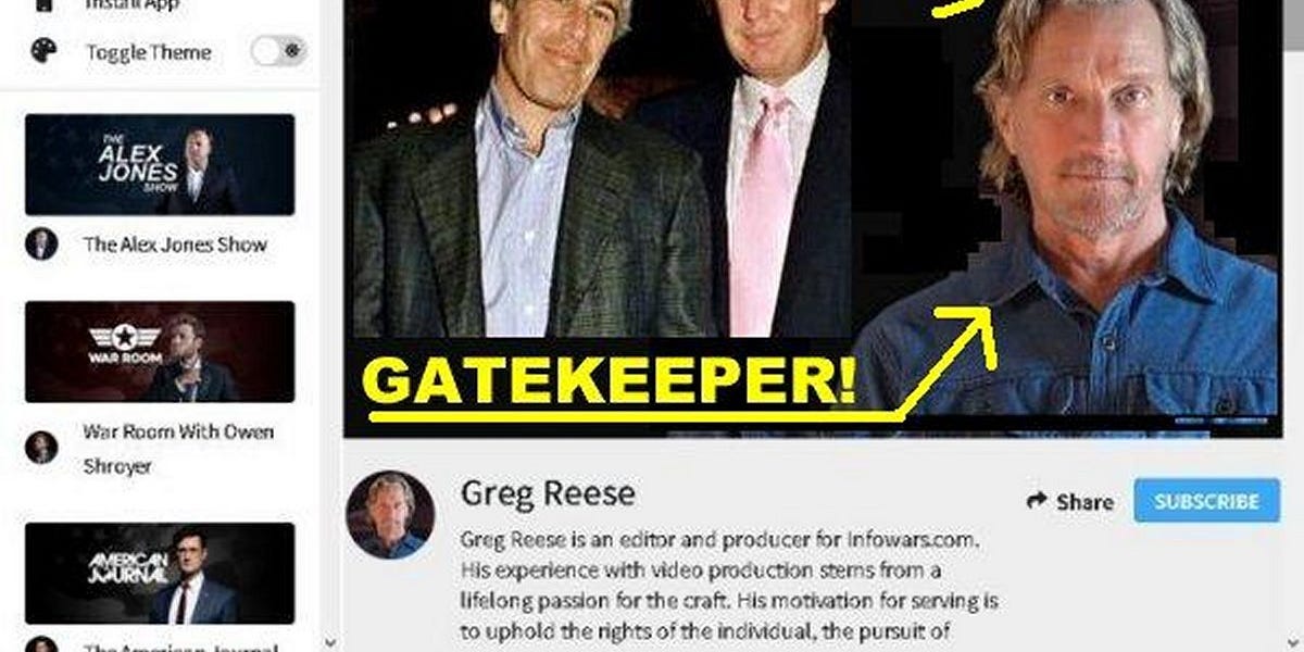 Psyop Pro Pedo Trump Gatekeeper Greg Reese Again: Technocracy Rising!