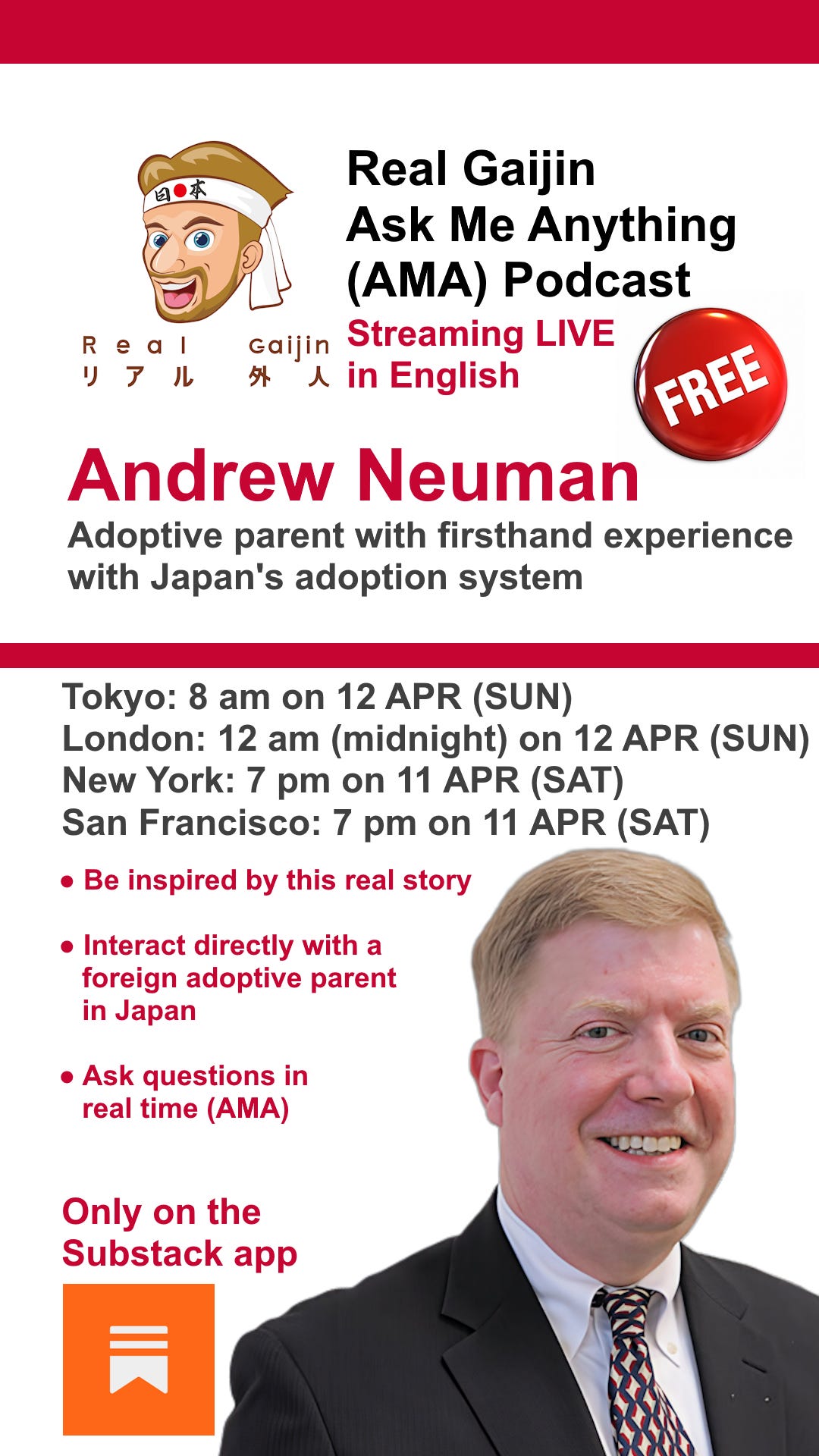 AMA Podcast (S-02, E-10) Live Video with Andrew Neuman, a Japan-Based ...