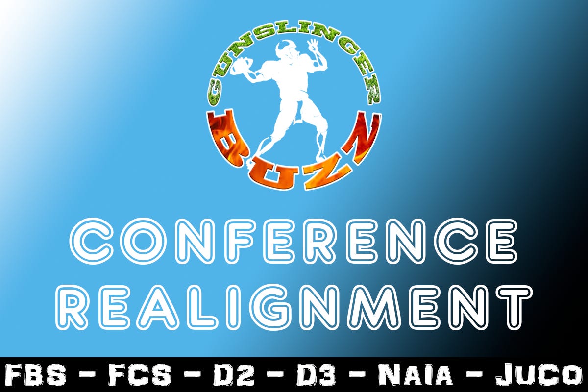 College Football Conference Realignment (FBS-FCS-D2-D3-NAIA-JUCO)