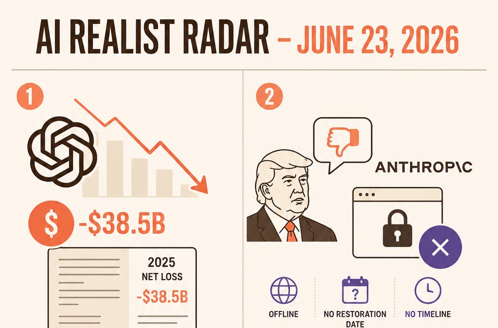 AI Realist Radar: OpenAI's $38.5B Loss and Mindblowing Performance of ...