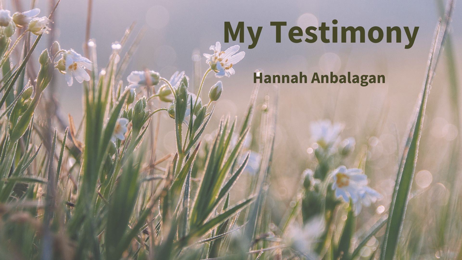My Testimony - First Baptist Church - Lubbock