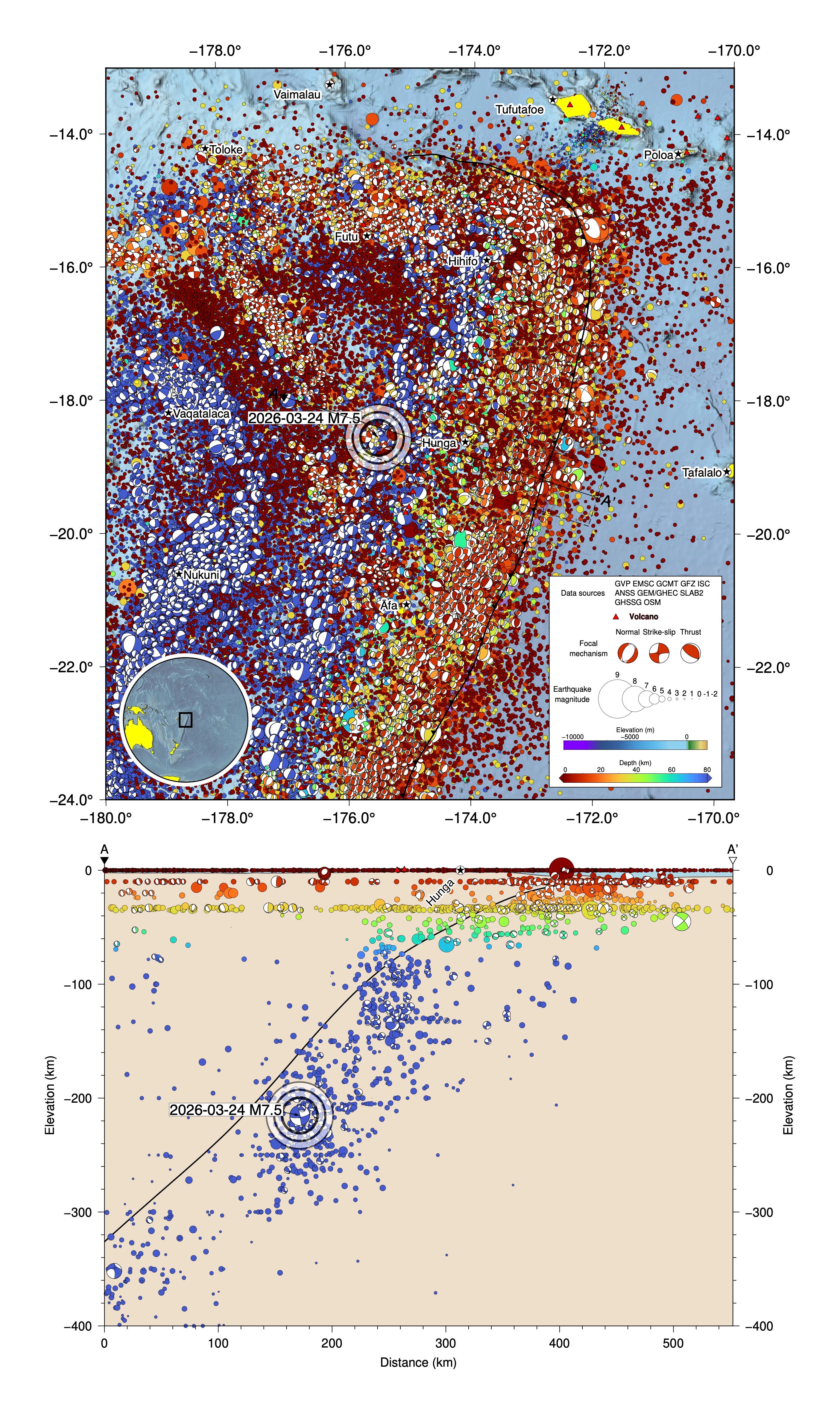 M7.5 earthquake near Tonga is the largest of 2026 (so far)
