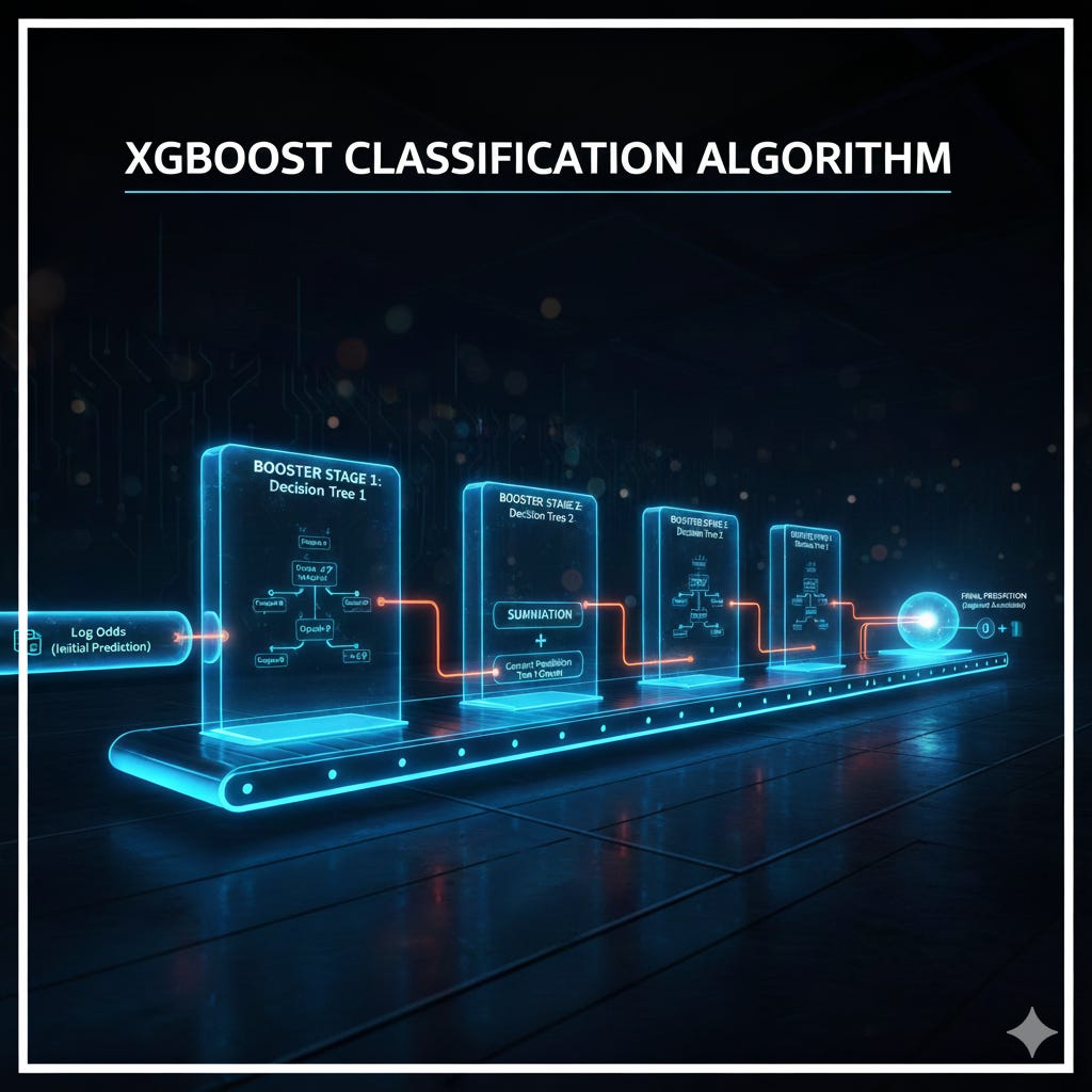 Classification using XGBoost in Log-Odds Space