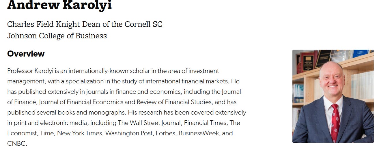 The Karolyi Dynasty and the Corruption of Academic Finance