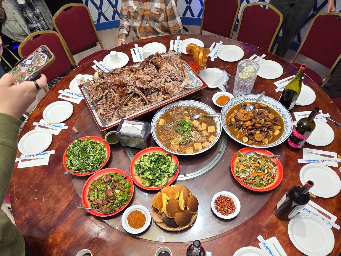 How to eat a whole Chinese roast lamb in a yurt in the Hudson Valley