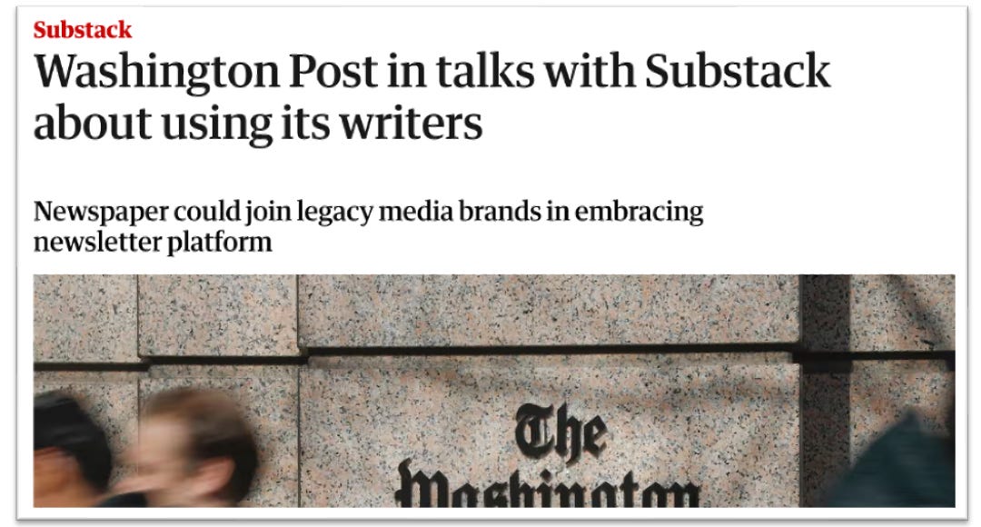 Why Is the Washington Post Talking to Substack?