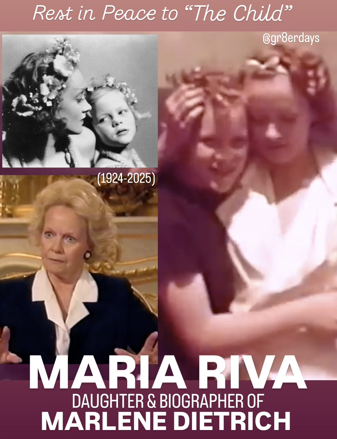 Maria Riva, Only Child of Marlene Dietrich & Author of Her Mom's ...