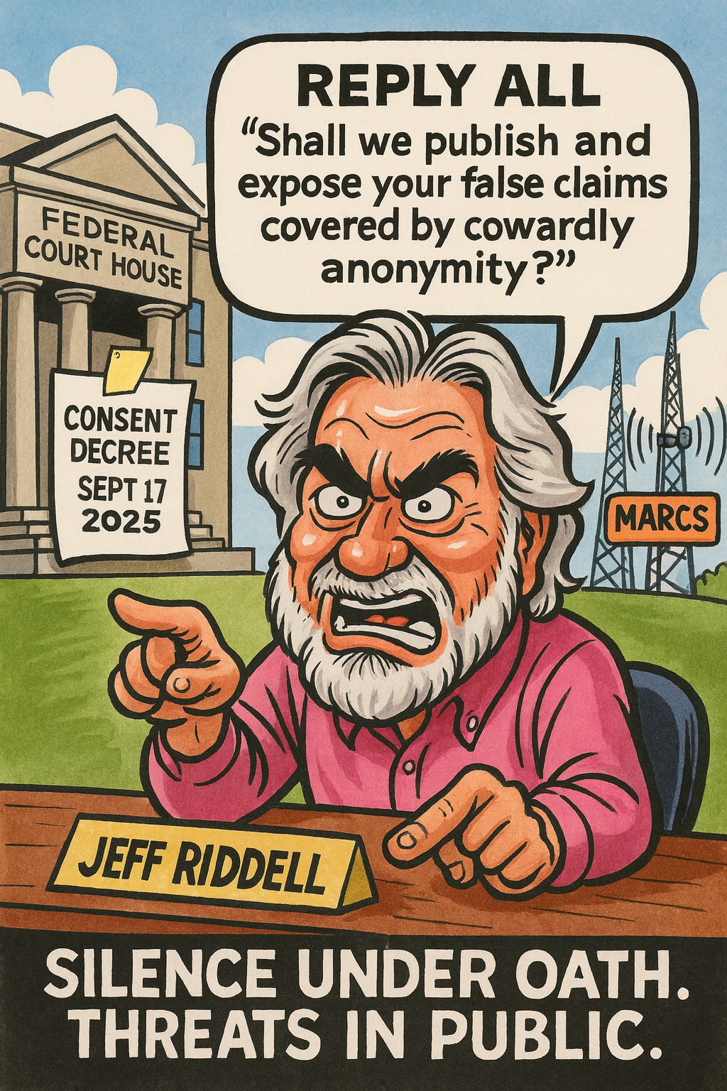 Jeffy Riddell: Threats in Public, Silence Under Oath