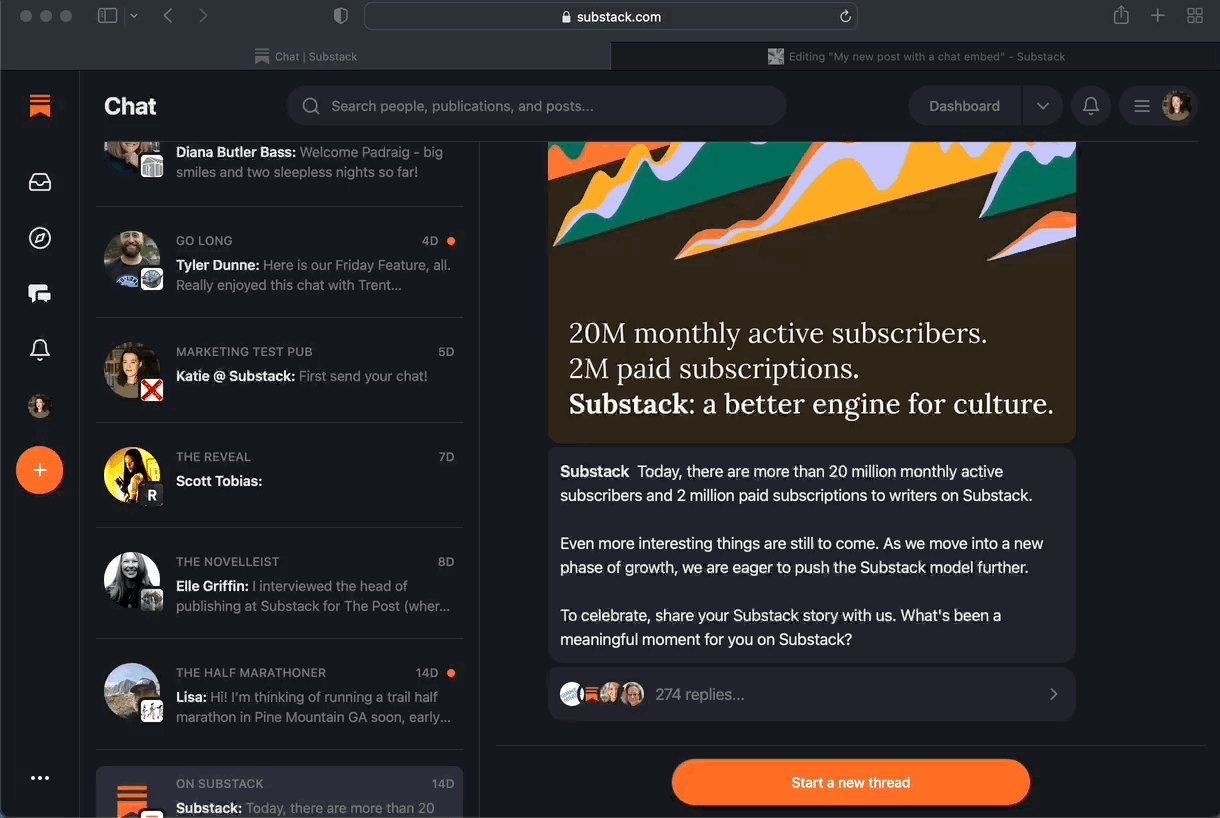 Substack Chat - An online community platform - On Substack