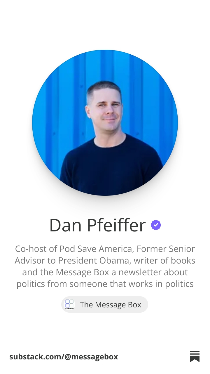 Dan Pfeiffer | Substack