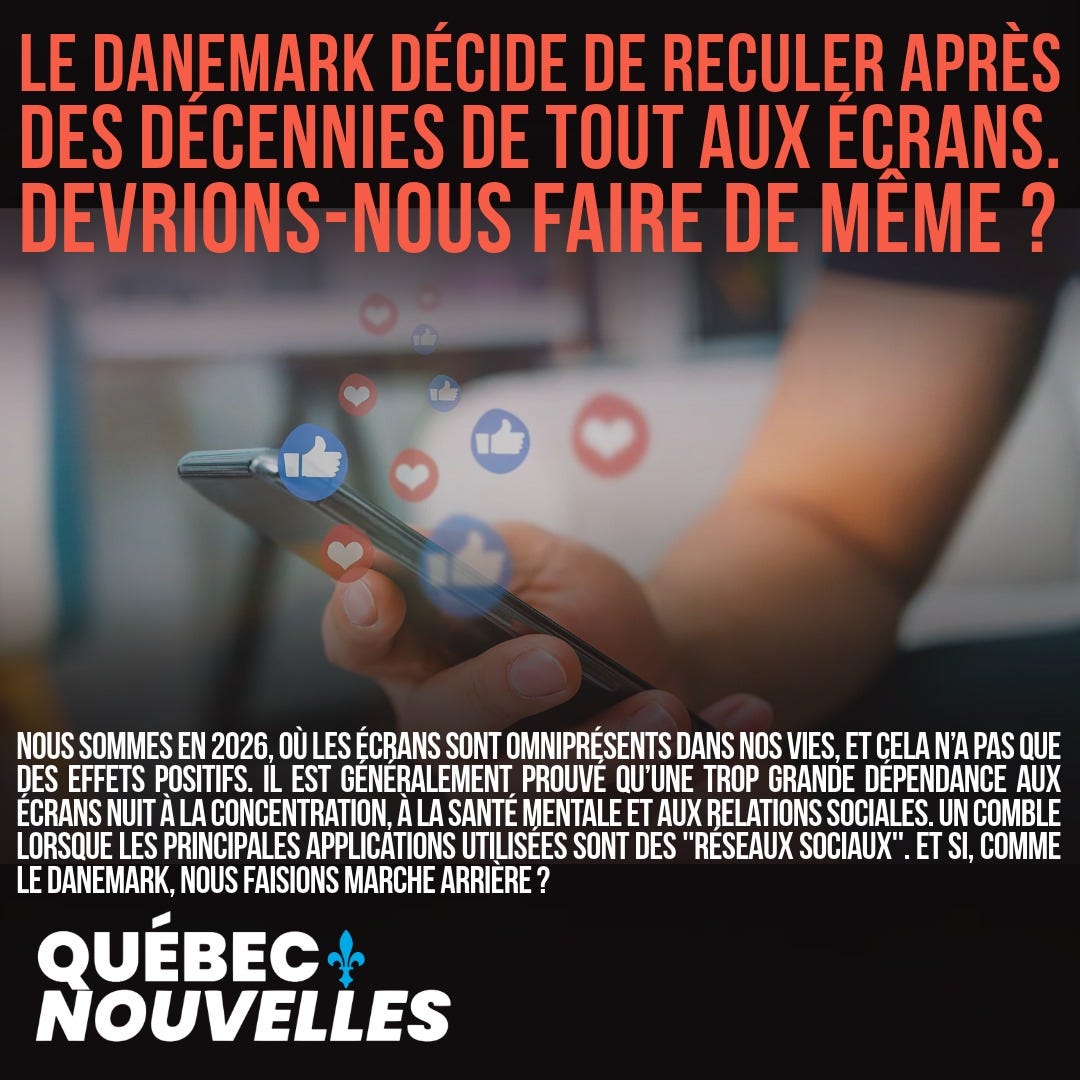 Le Danemark décide de reculer après des décennies de tout aux écrans ...