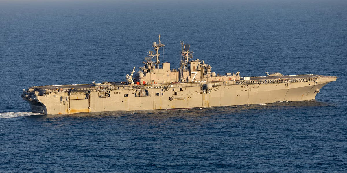 Maduro Speaks with His Wife Aboard the HHS Iwo Jima