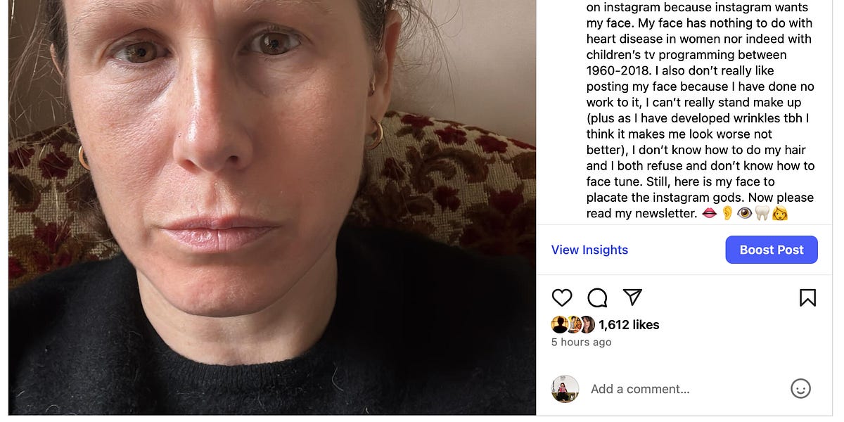 Highly filtered images of highly perfected faces