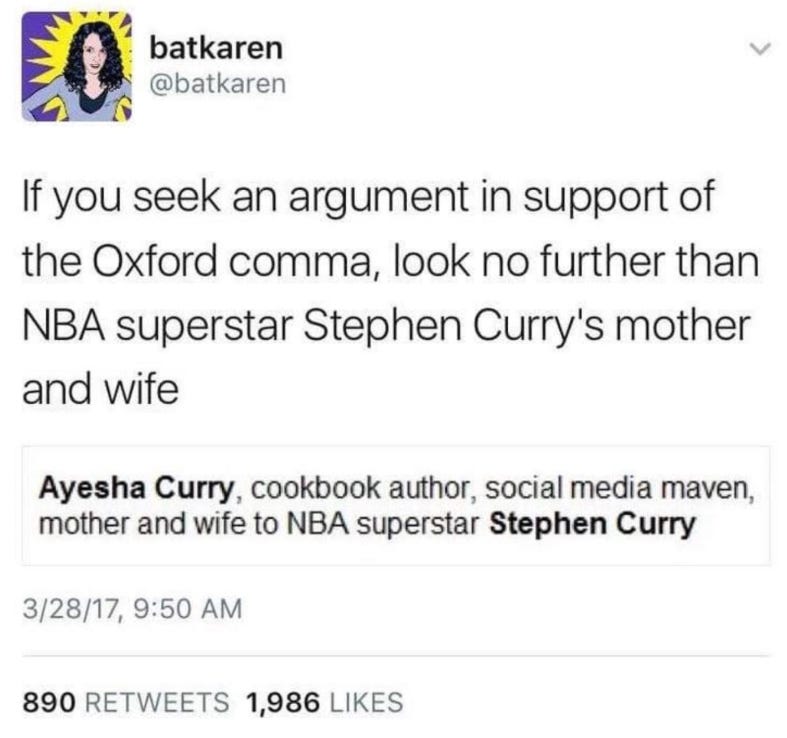 The Curious Case of The Oxford Comma - Indru's Law