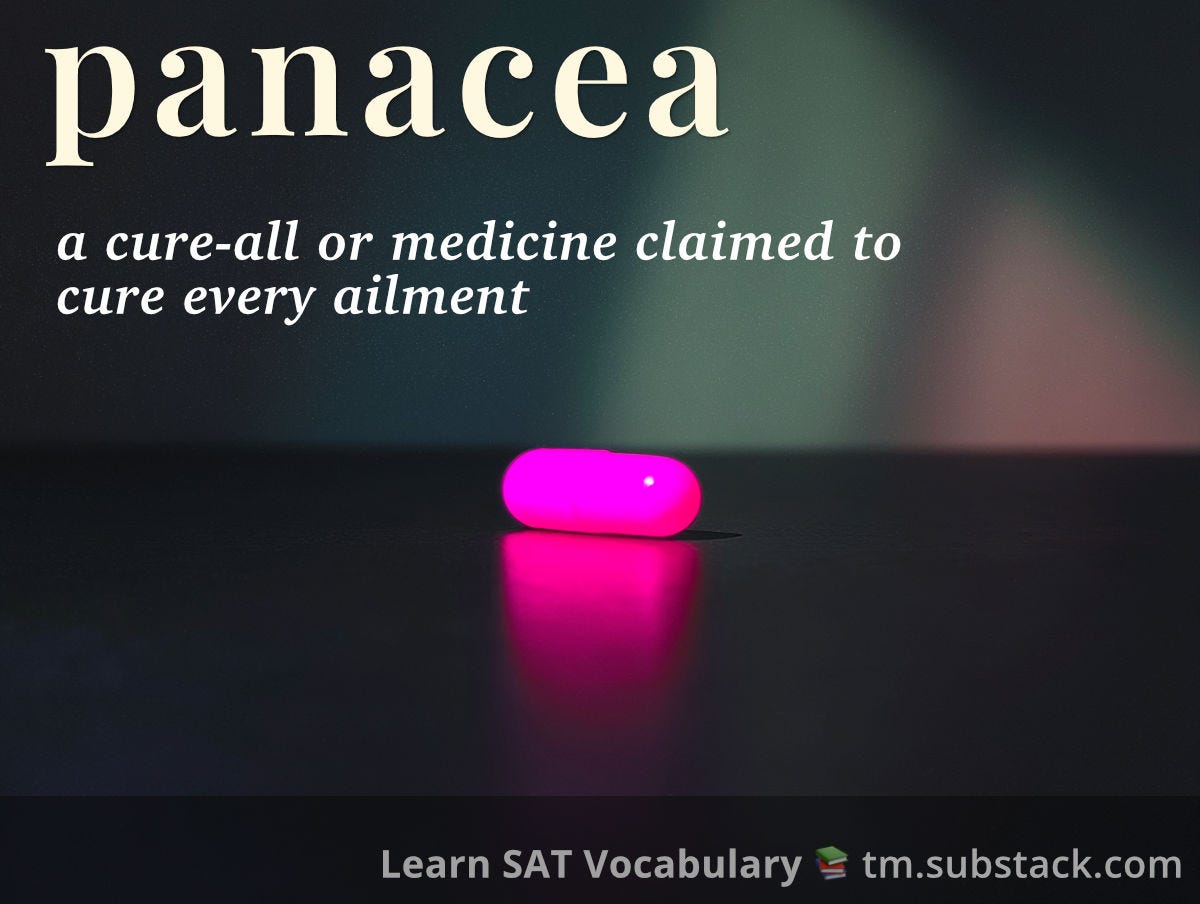 Panacea — Meaning, Definition, & Examples | SAT Vocabulary
