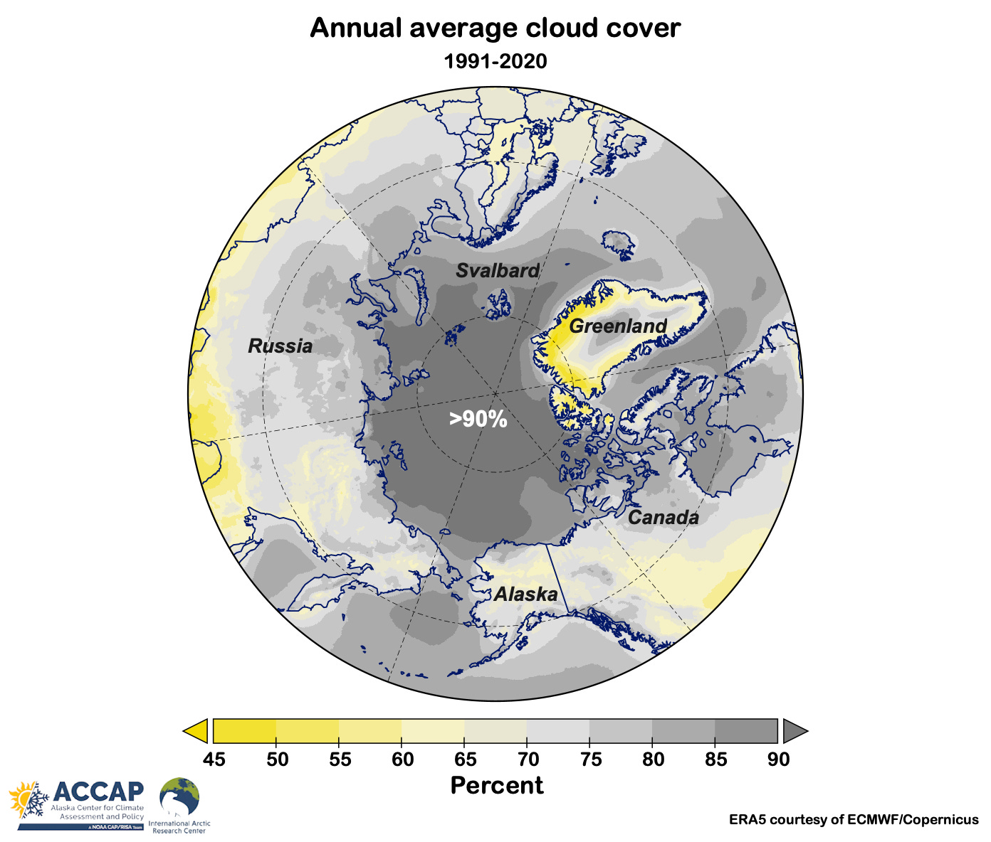 Arctic Cloudiness - by Rick Thoman