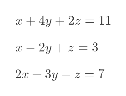 Using matrices to solve simultaneous equations automatically