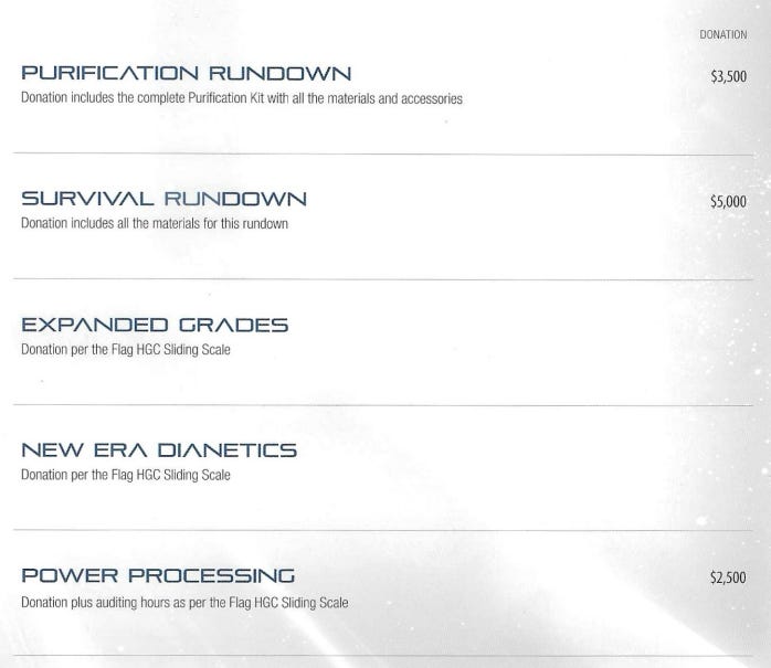 Scientology's latest price list: How much will it cost you to fly ...