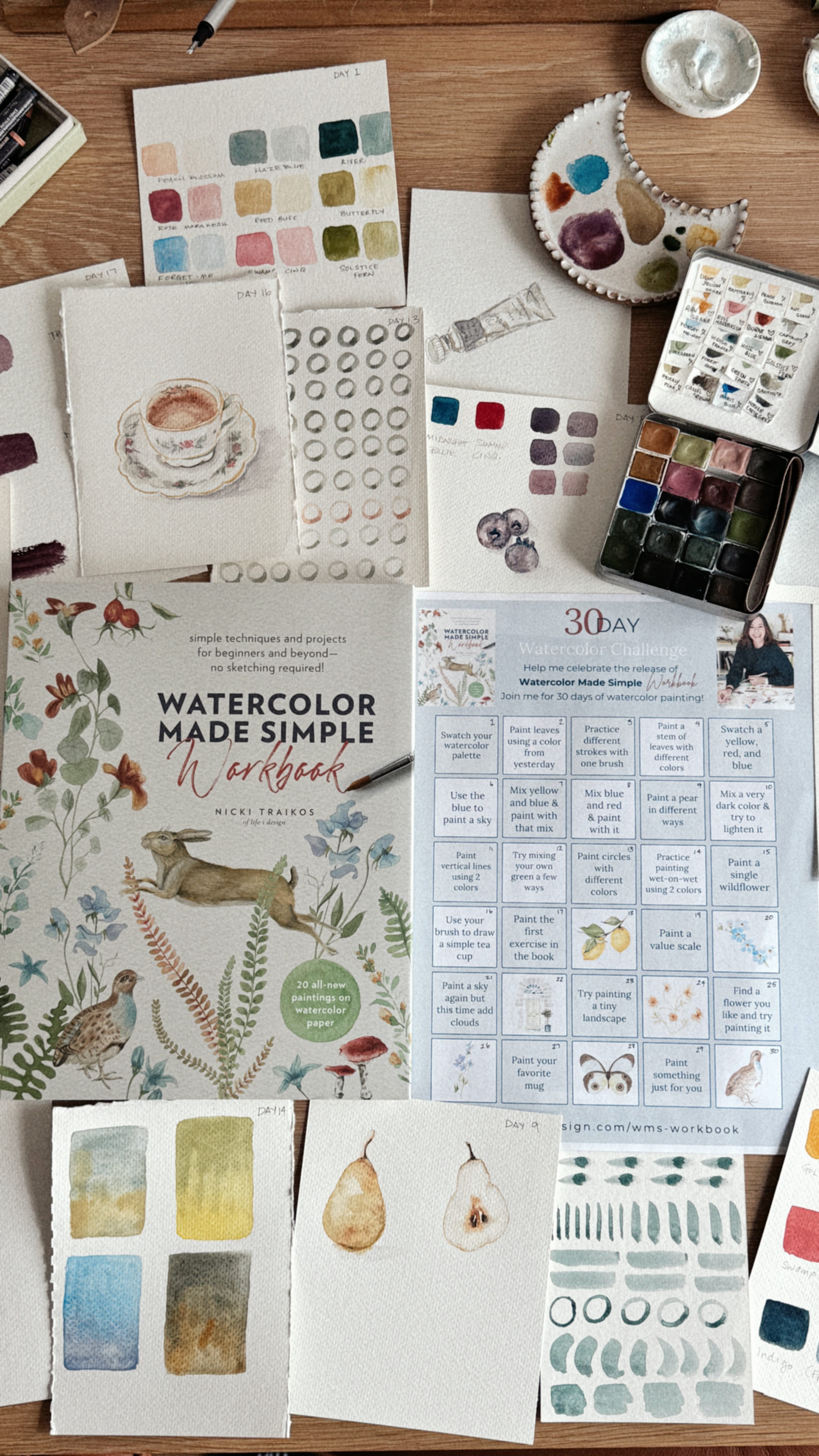 It's here! Watercolor Made Simple Workbook is officially out today