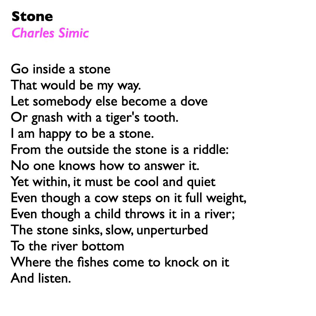 Rest in Poetry, Charles Simic - by aranya - Poetly