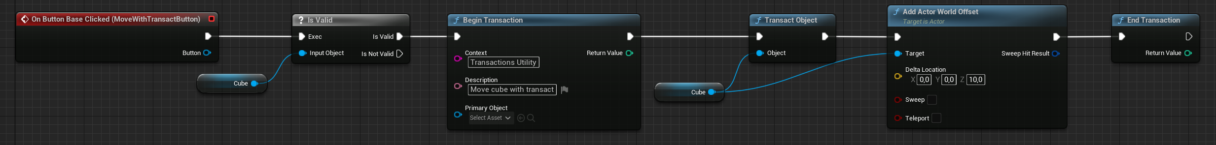 Implement Undo and Redo in Unreal Engine
